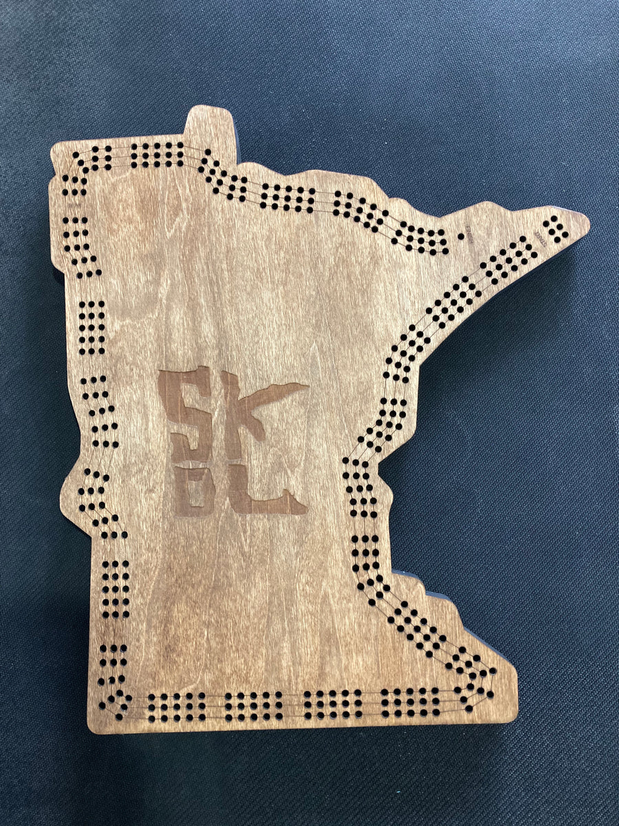 SKOL Minnesota Cribbage Board (2-6 person) – Wingnut Laser