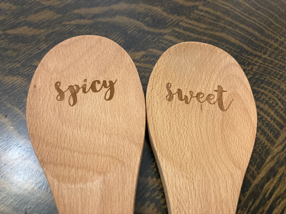 Custom Laser Etched Wooden Spoon or Wooden Spatula – Wingnut Laser